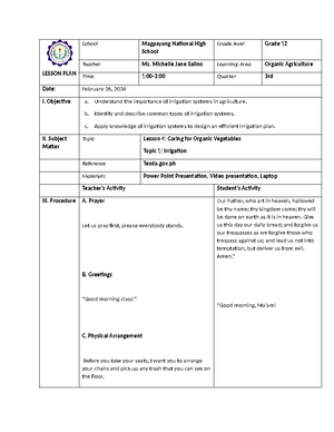 Perdev Lesson PLAN Module 4 - LESSON PLAN School Magpayang National ...