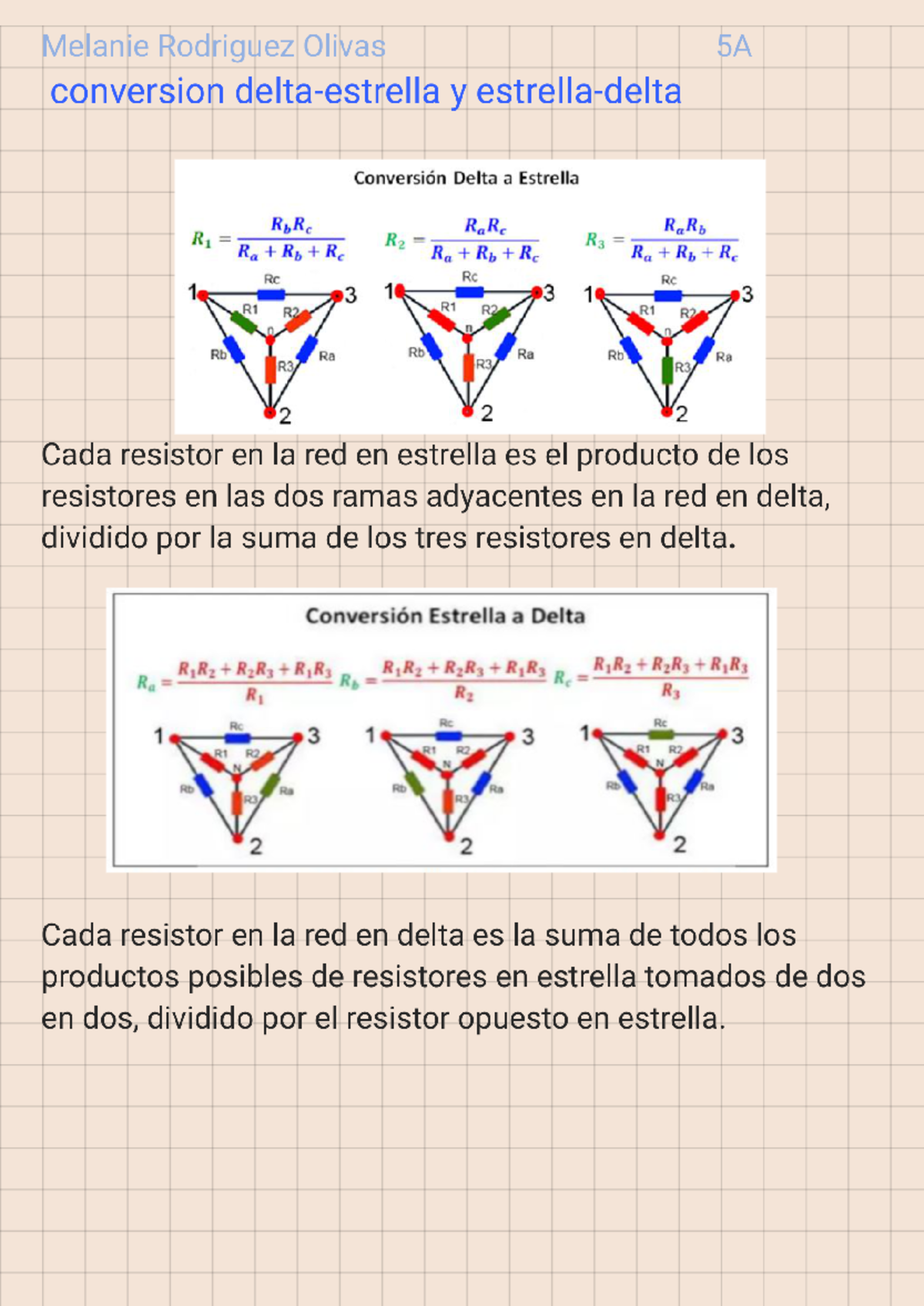 Conversion delta-estrella y estrella-delta - Melanie Rodriguez Olivas ...