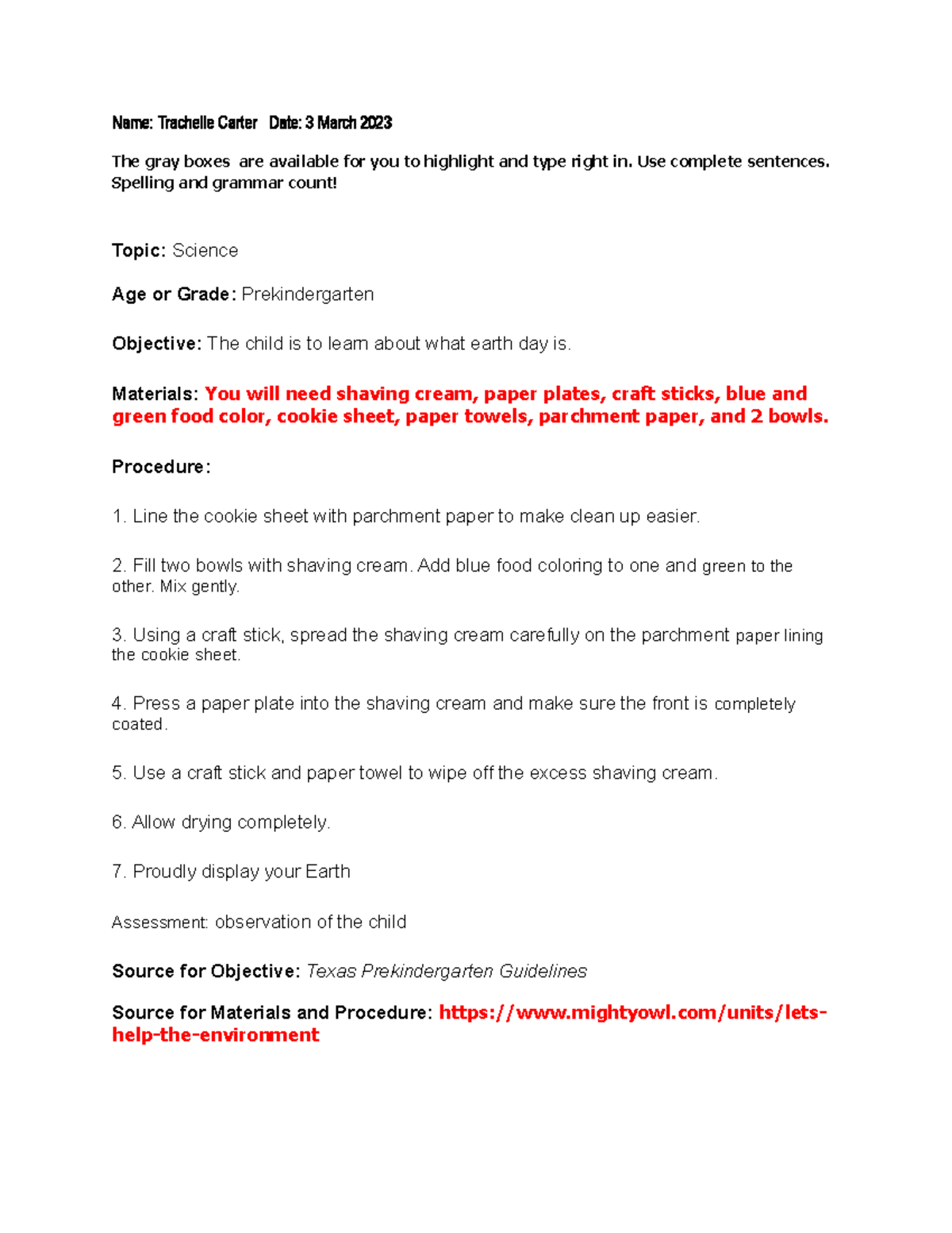 Science Template-1 - For this assignment, you will learn how to write ...