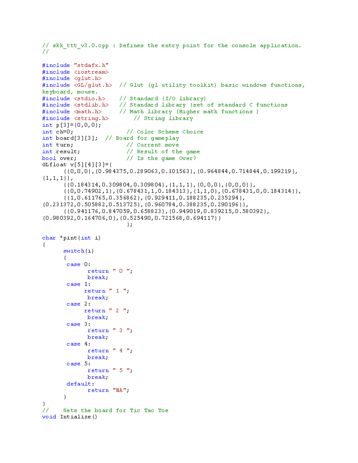 Tick tack toe - // skk_ttt_v3.0 : Defines the entry point for the console application. // # ...