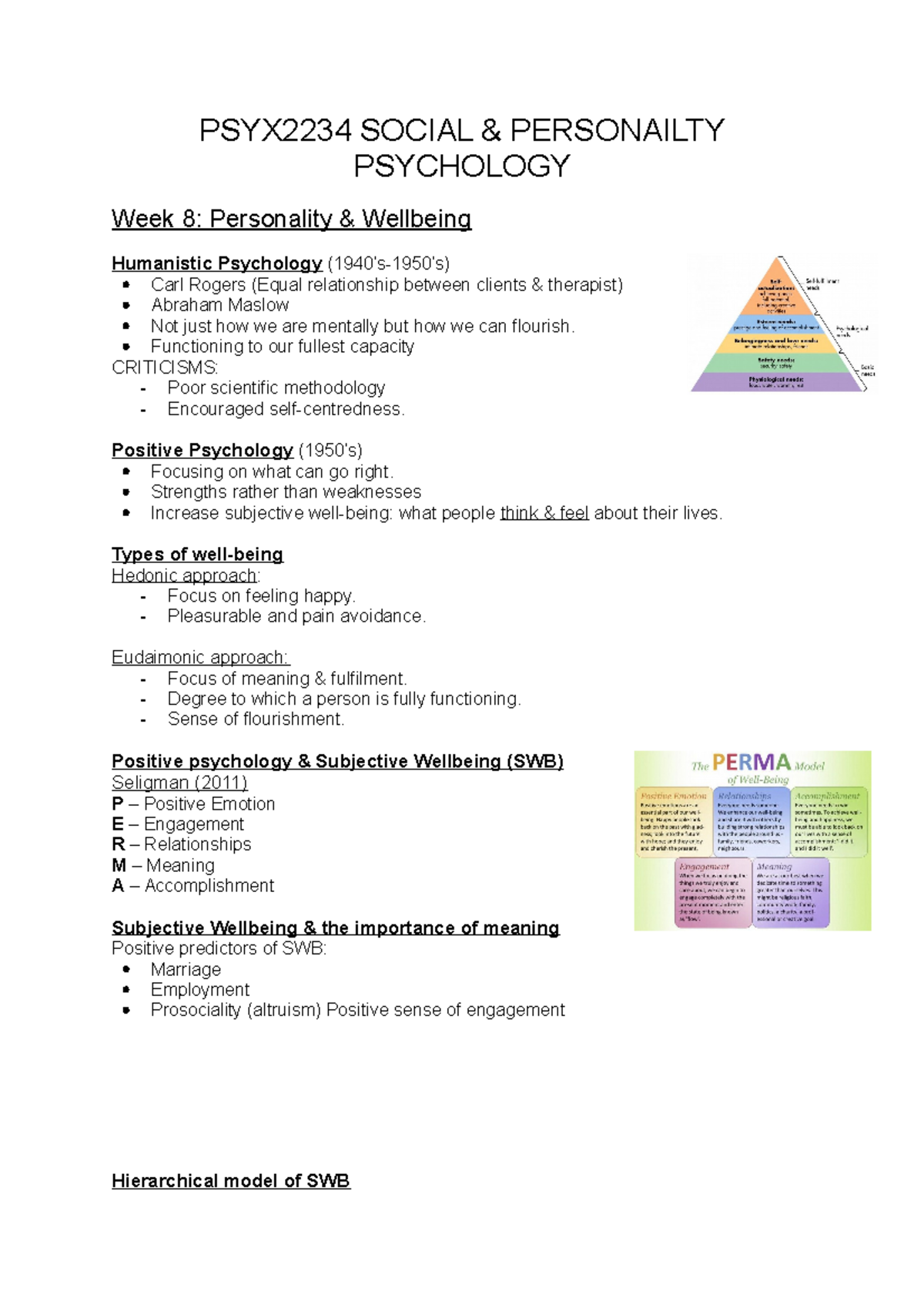 PSYX2234 Social & Personality Psychology Lecture 8-12 - PSYX2234 SOCIAL ...