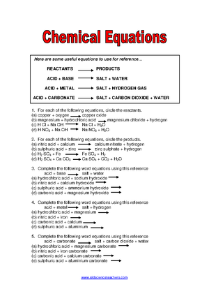 Chemistry year 10 revision notes - Chemistry | Atoms Definitions atom ...