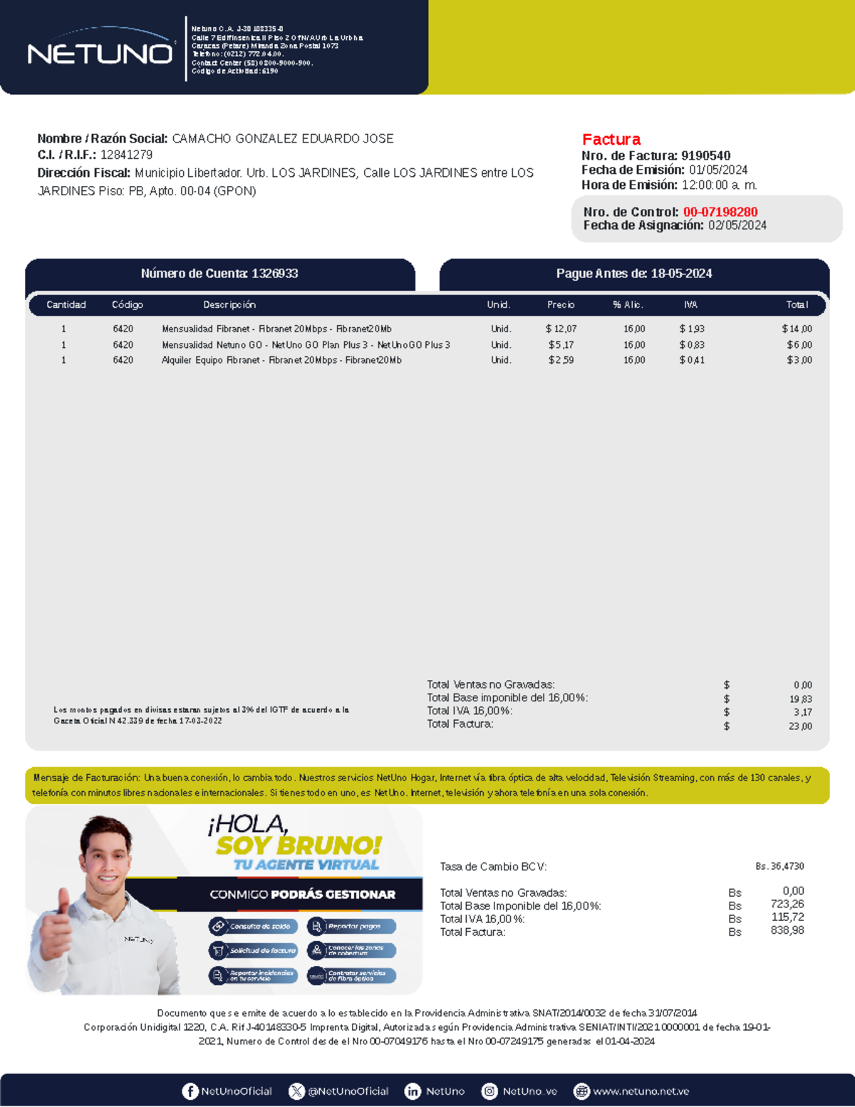 Get Doc - Netuno C. J-30108335- Calle 7 Edif Insenica II Piso 2 Of N/A Urb La Urbina Caracas ...