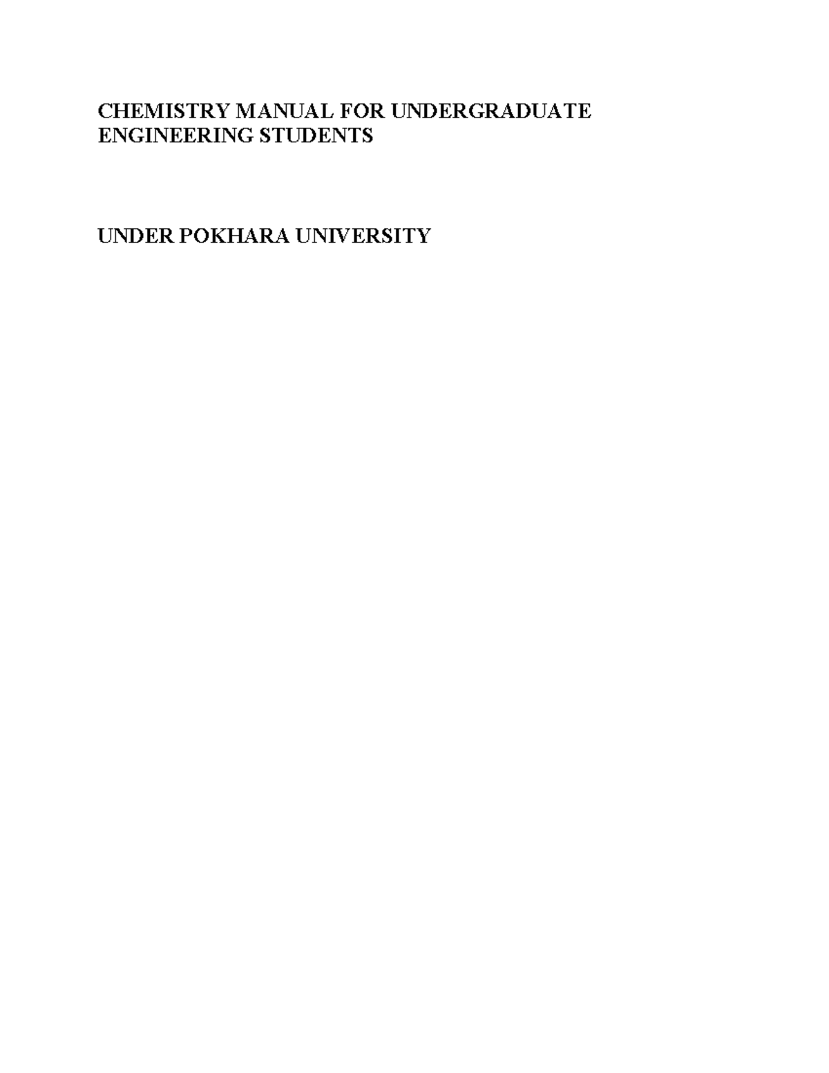 Engineering Chemistry Notes(Organic portion) - CHEMISTRY MANUAL FOR ...