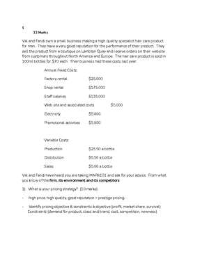 Mark101 Assignment Three - Megan Fermo & 300425071 08/05/ A Competitive Analysis of the Manuka ...