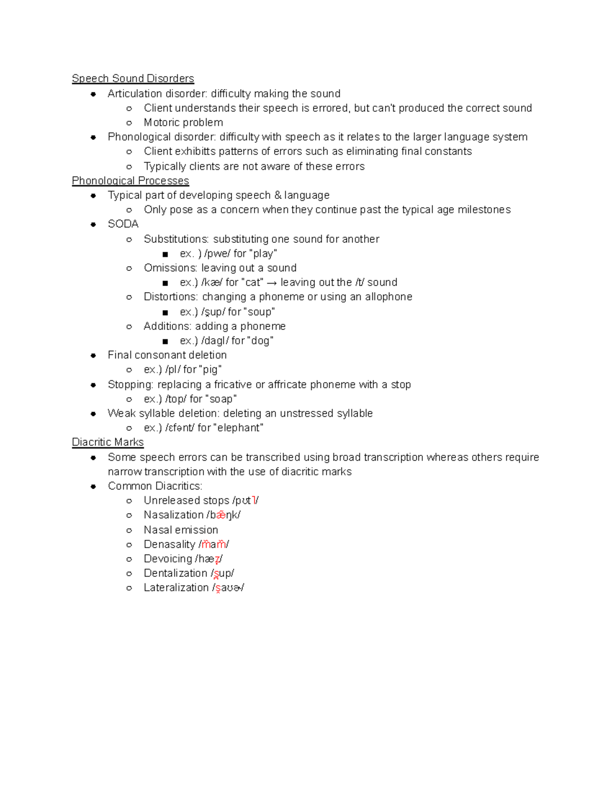 Disordered speech - Speech Sound Disorders Articulation disorder ...