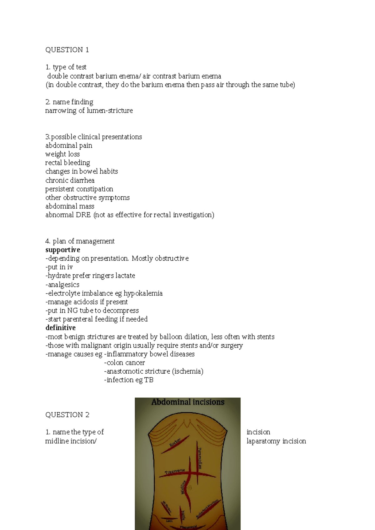 Surgery Osces - 3. management -many close spontaneously at 3 to 4 years ...