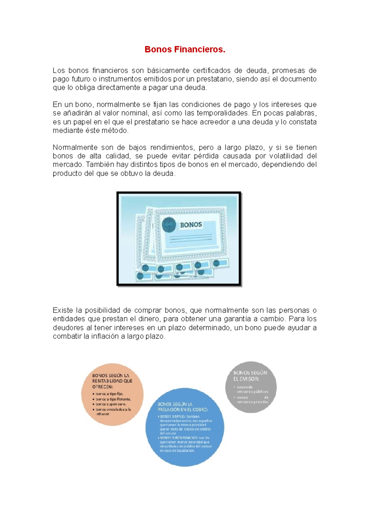 Bonos Financieros - Los bonos financieros son básicamente certificados de deuda, promesas de ...