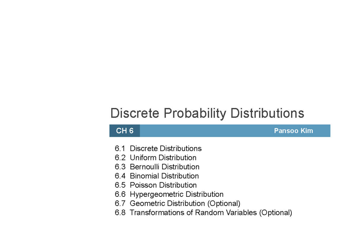 Applied Statistics in Business and Economics CH6 - Discrete Probability ...