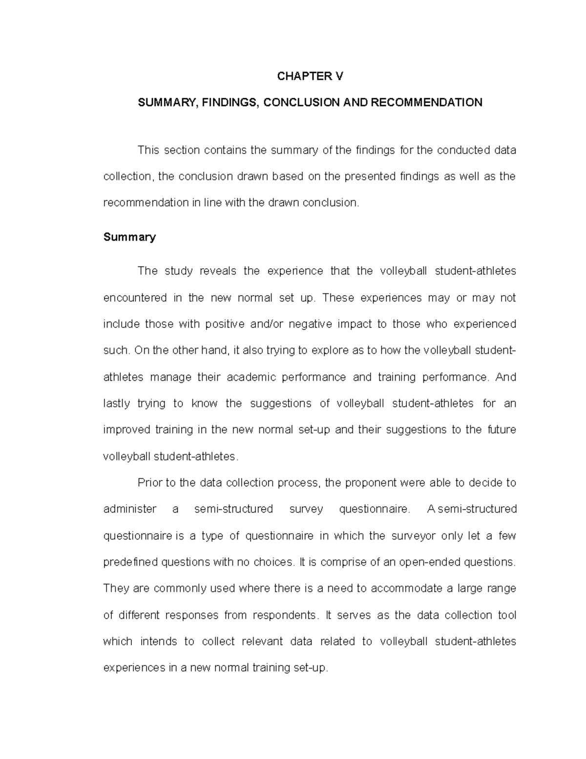 Chapter V - Educational purposes - CHAPTER V SUMMARY, FINDINGS ...