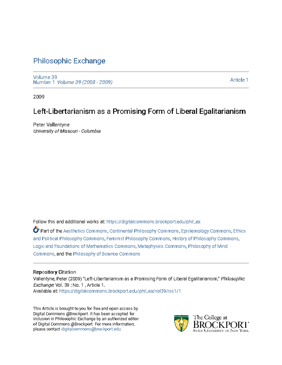 Left-Libertarianism as a Promising Form of Liberal Egalitarianism ...