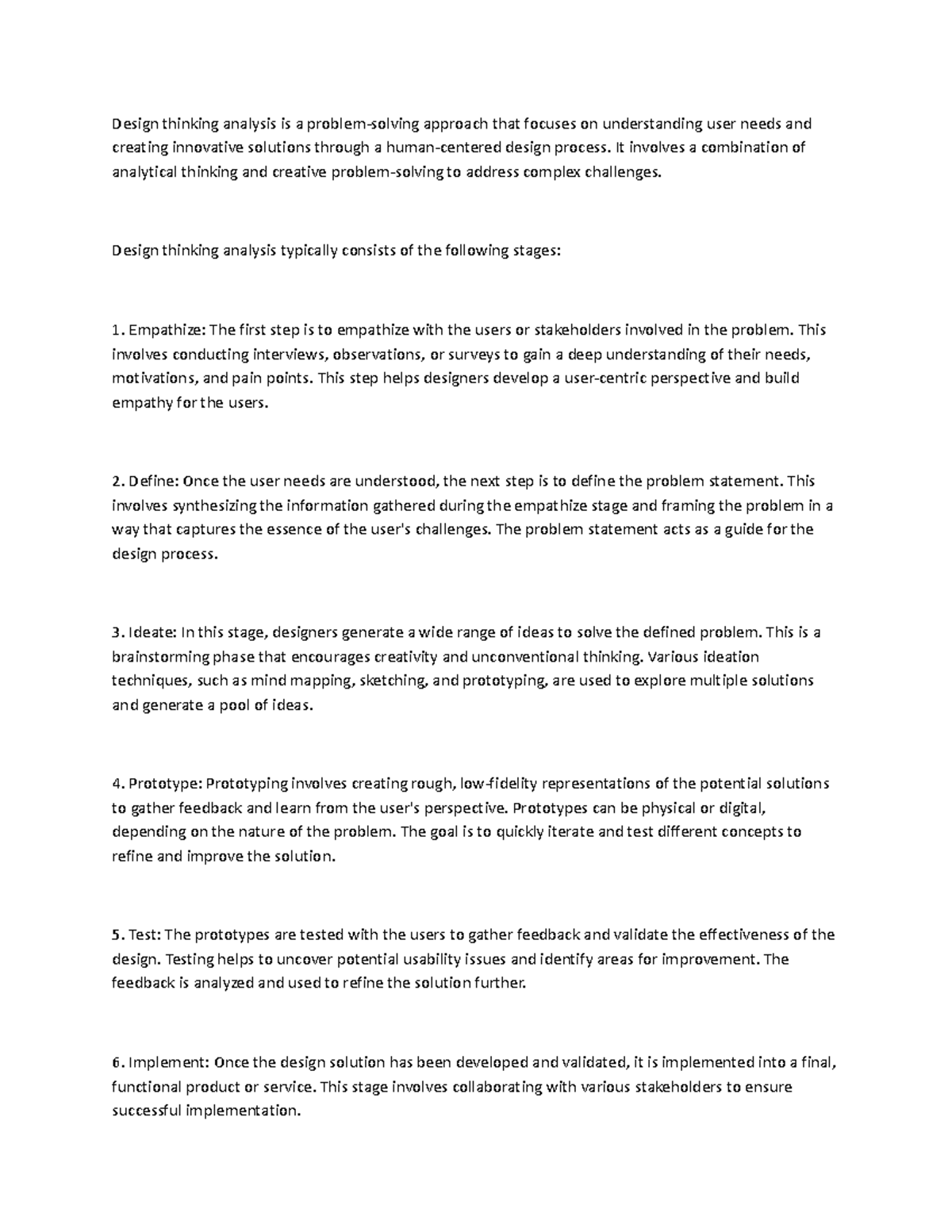 Design thinking-WPS Office - Design thinking analysis is a problem ...