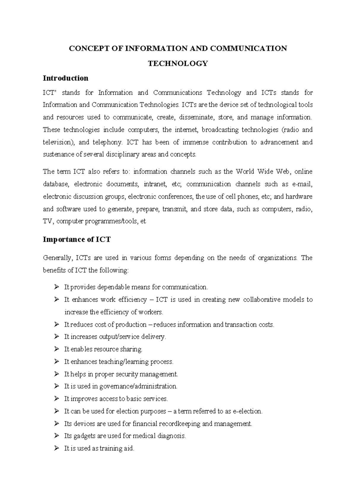 DIT Notes/DCS notes - CONCEPT OF INFORMATION AND COMMUNICATION ...