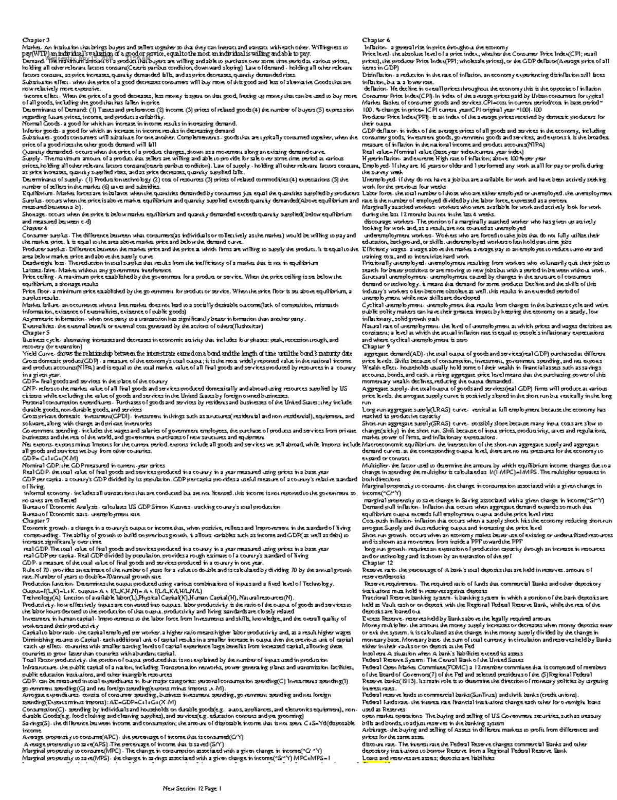 Chapter 3 - exam review - Chapter 3 Market- An institution that brings ...