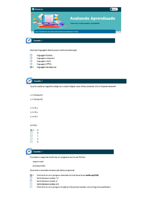 Av - Python -1 - AV PROVA - Paradigmas de linguagens de programação em ...