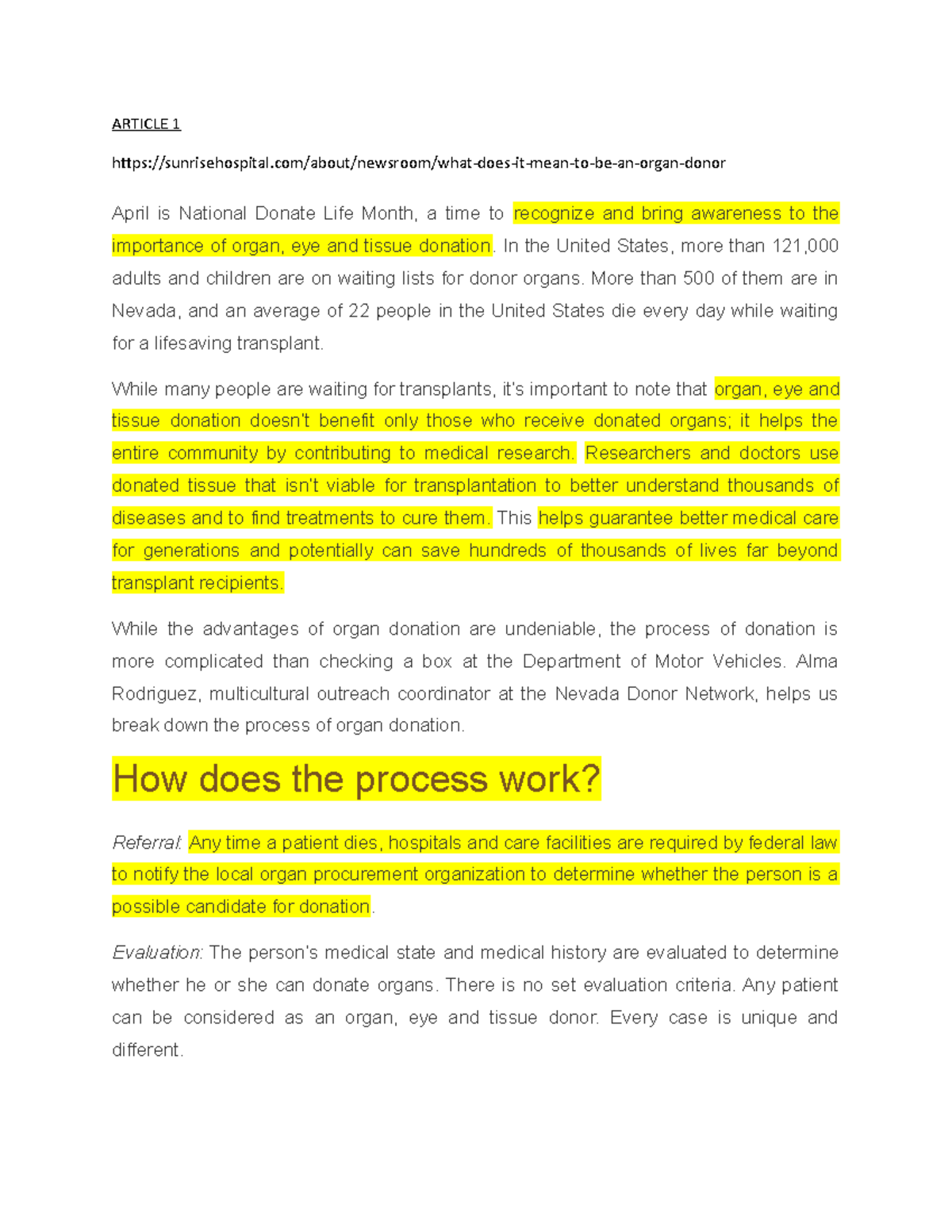 Article 1 - This is the document of english for academic writing ...