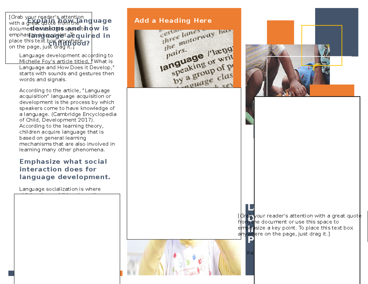 Phamplet 4 - Re: Topic 3 DQ - Explain how language develops and how is ...