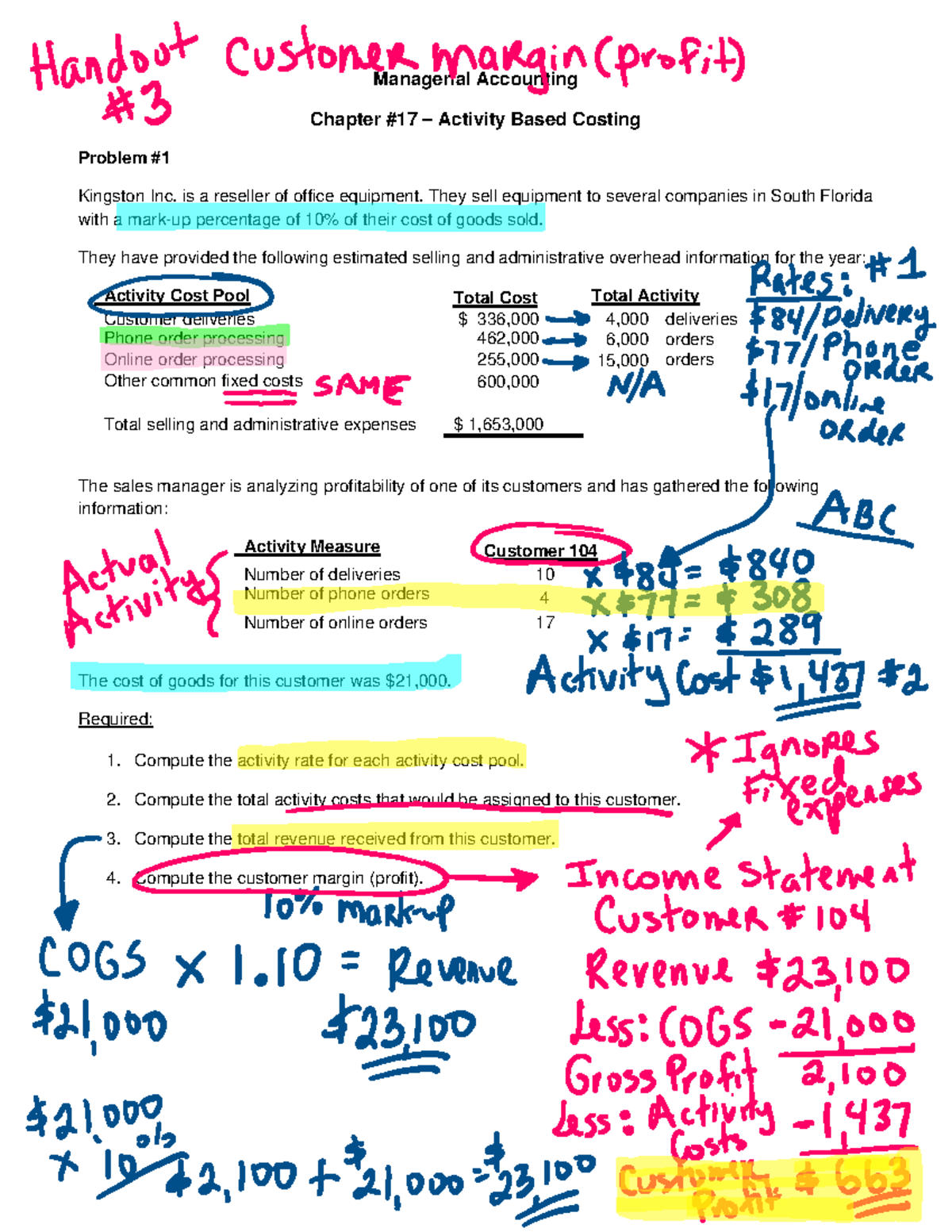 Chapter 17 - Problem 3 Solved - Managerial Accounting Chapter #17 ...