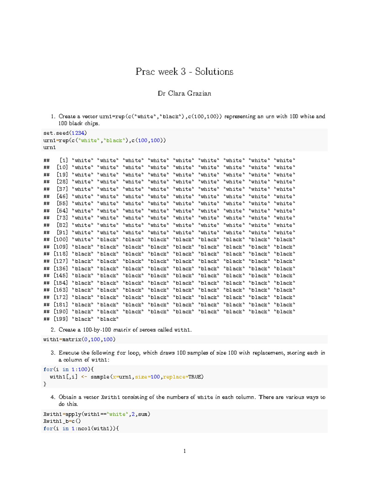 Comp03sol - It's real. - Prac week 3 - Solutions Dr Clara Grazian Create a vector - Studocu