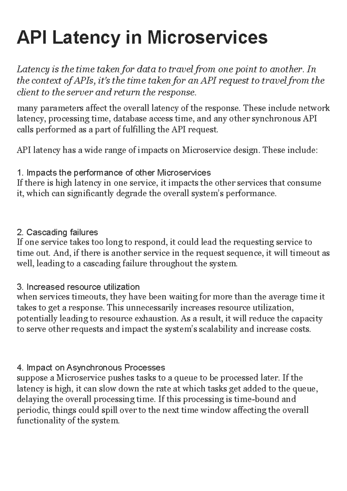 Api Latency In Microservices Api Latency In Microservices Latency Is