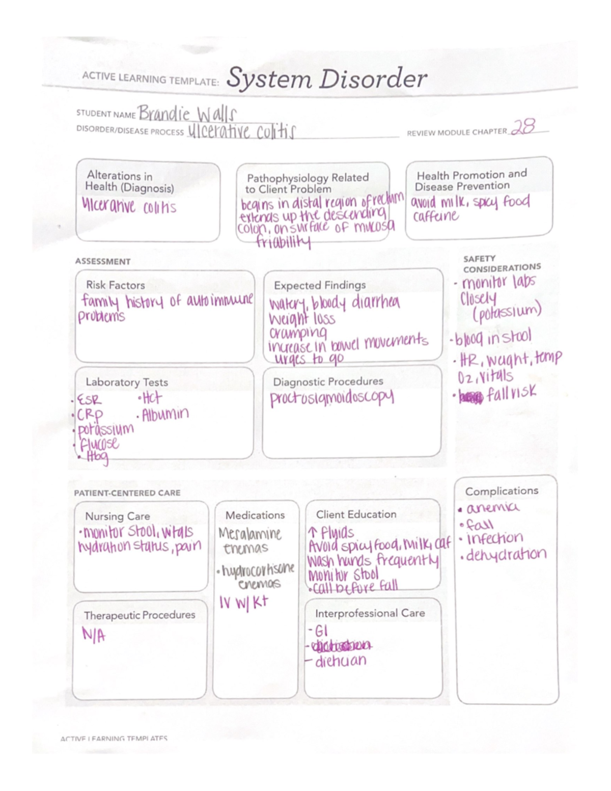 System Disorders #28, 29, 75 - ACS450 - Studocu