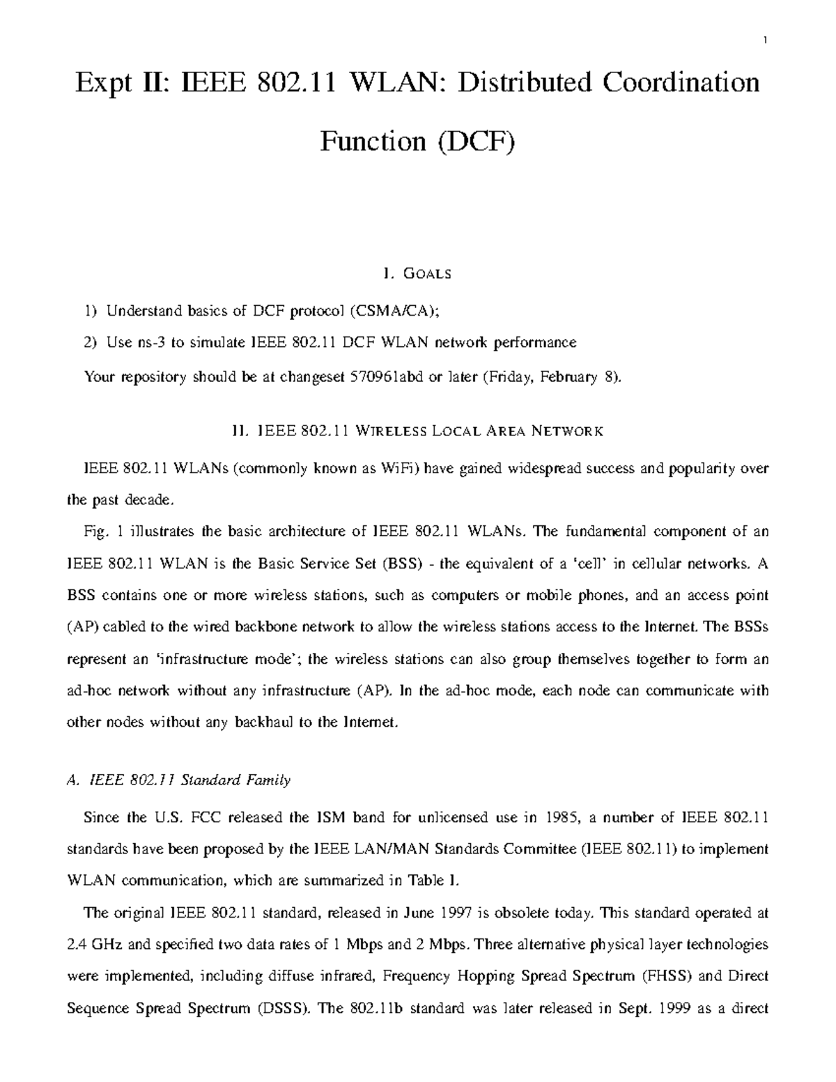 Experiment 2 802 11 DCF - this i smust necsary assignment - Expt II ...