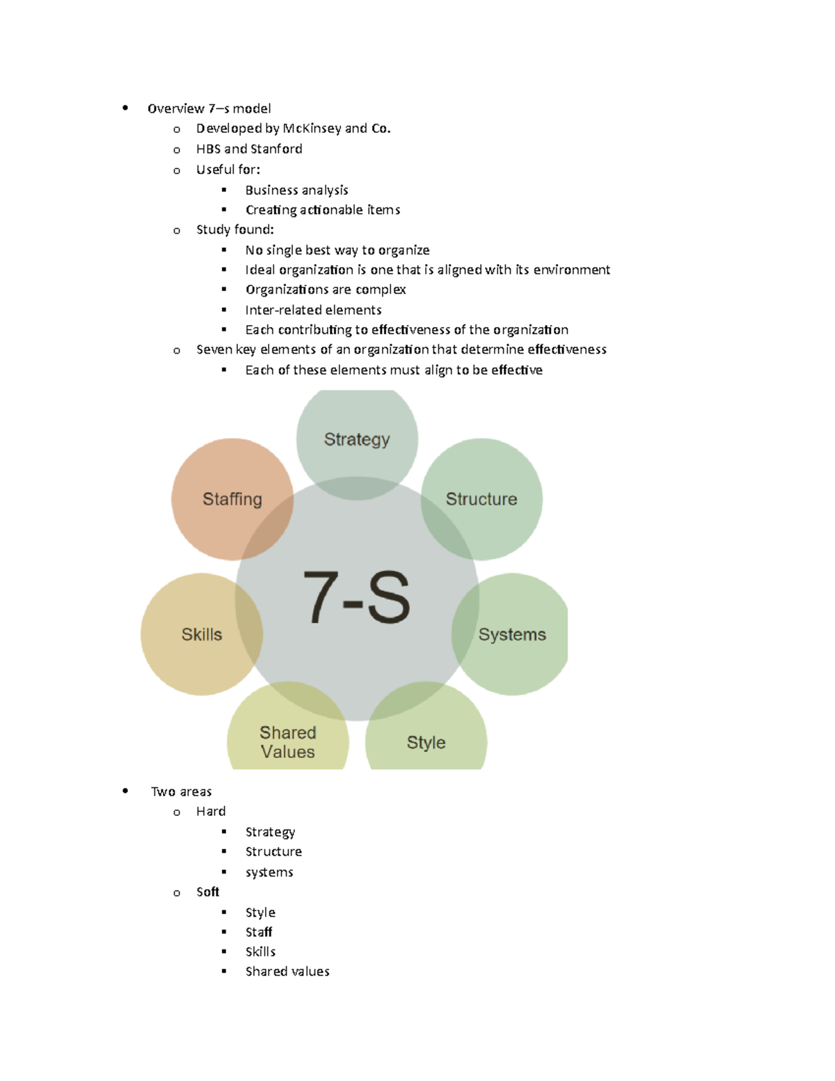 Organizational alignment - Overview 7–s model o Developed by McKinsey ...