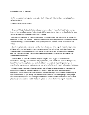 Unit 1 - Class Notes - Detailed Notes for AP Bio Unit 1 Unit 1 covers ...