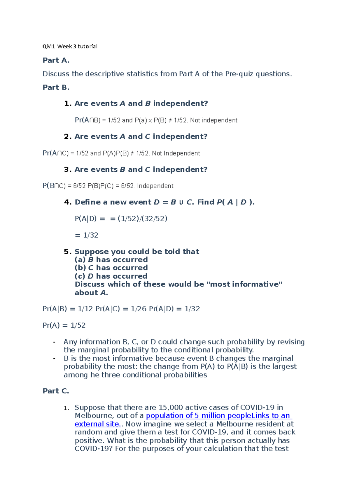 Qm1 Week 3 Tutorial Week 3 Qm1 Week 3 Tutorial Part A Discuss The Descriptive Statistics 1247