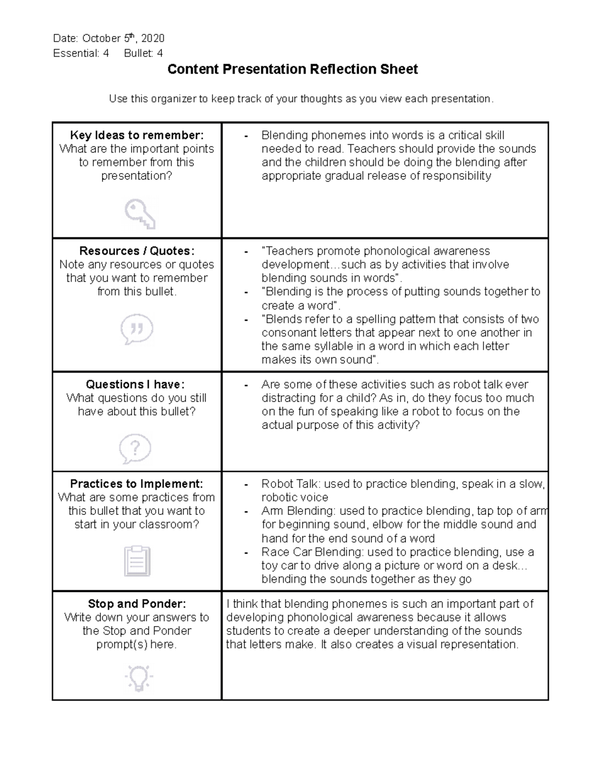 Essential 4- Bullet 4 - These are notes following an online tutorial ...