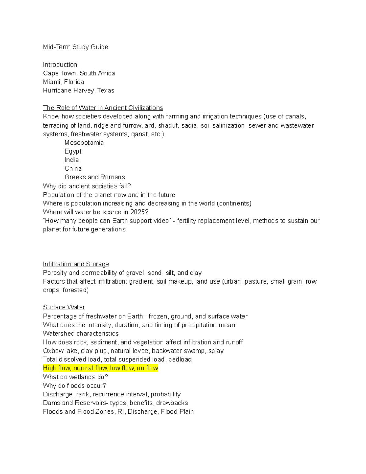 307 Mid-Term - Mid-term study guide for my GLG exam - Mid-Term Study ...