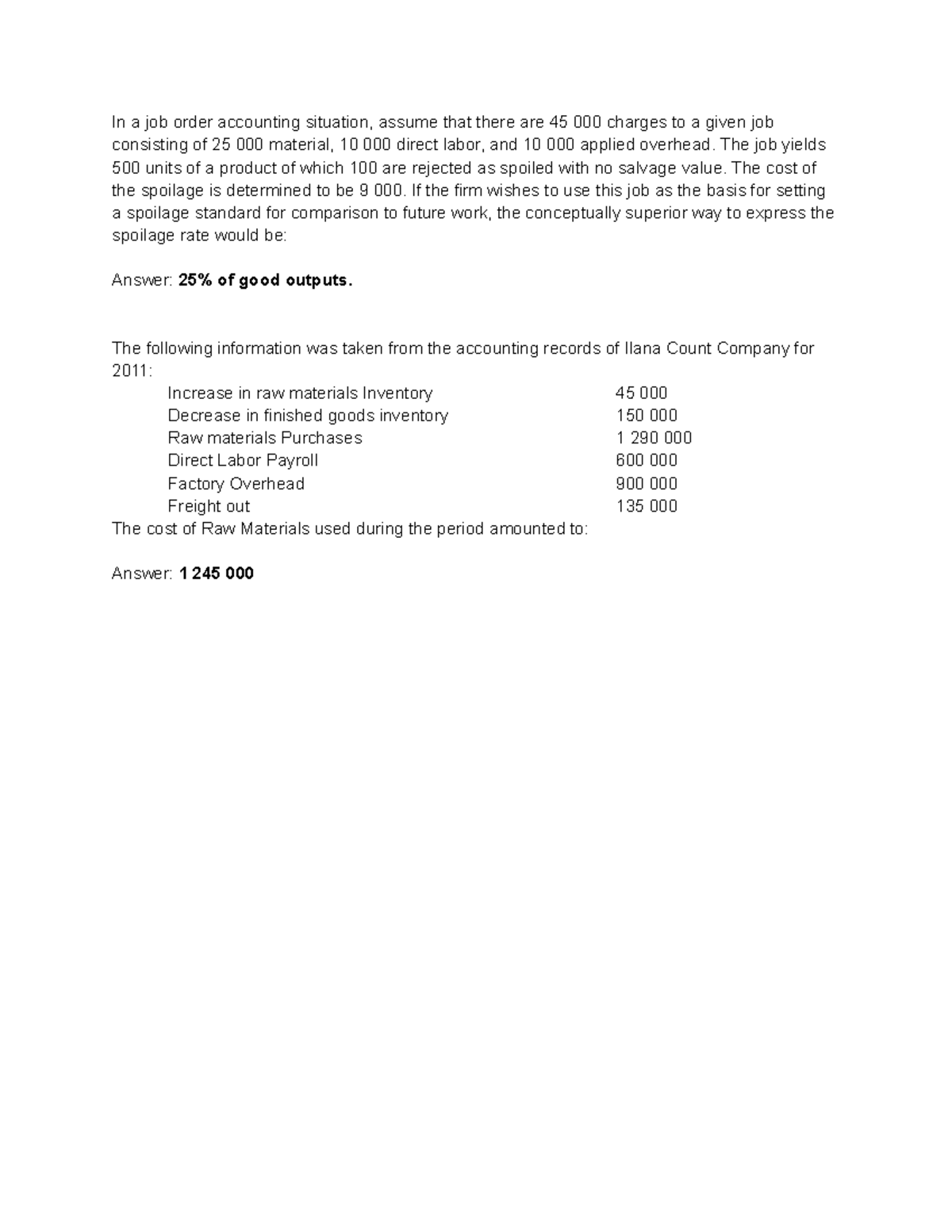 Cost Accounting- accounting problem solving - In a job order accounting ...
