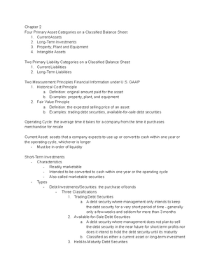 ACC 201 Chapter 1 Notes - Chapter 1 3 Primary Forms of Business ...