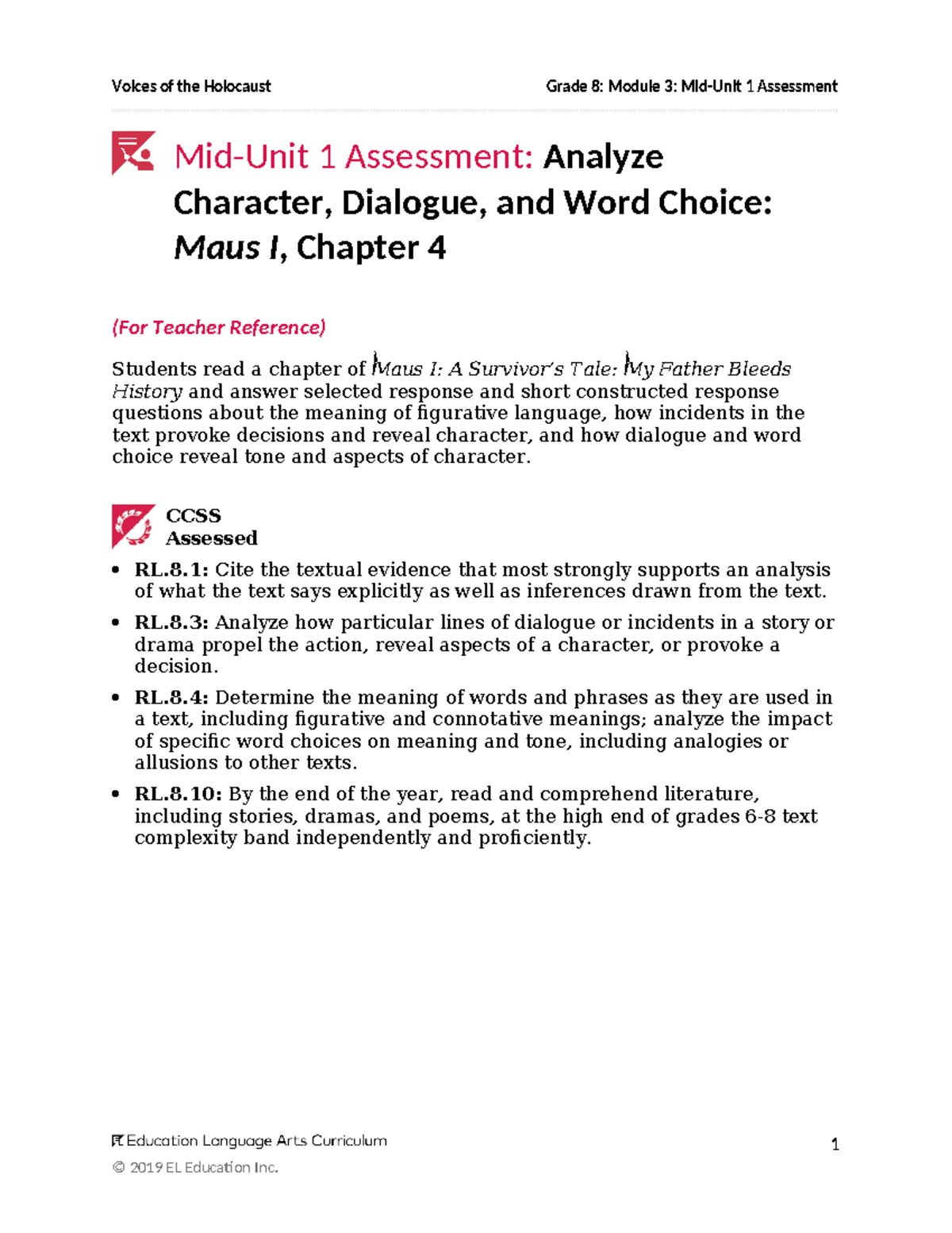 G8m3u1 modulelessons mid-unit-1-assessment-0220 - Mid-Unit 1 Assessment ...