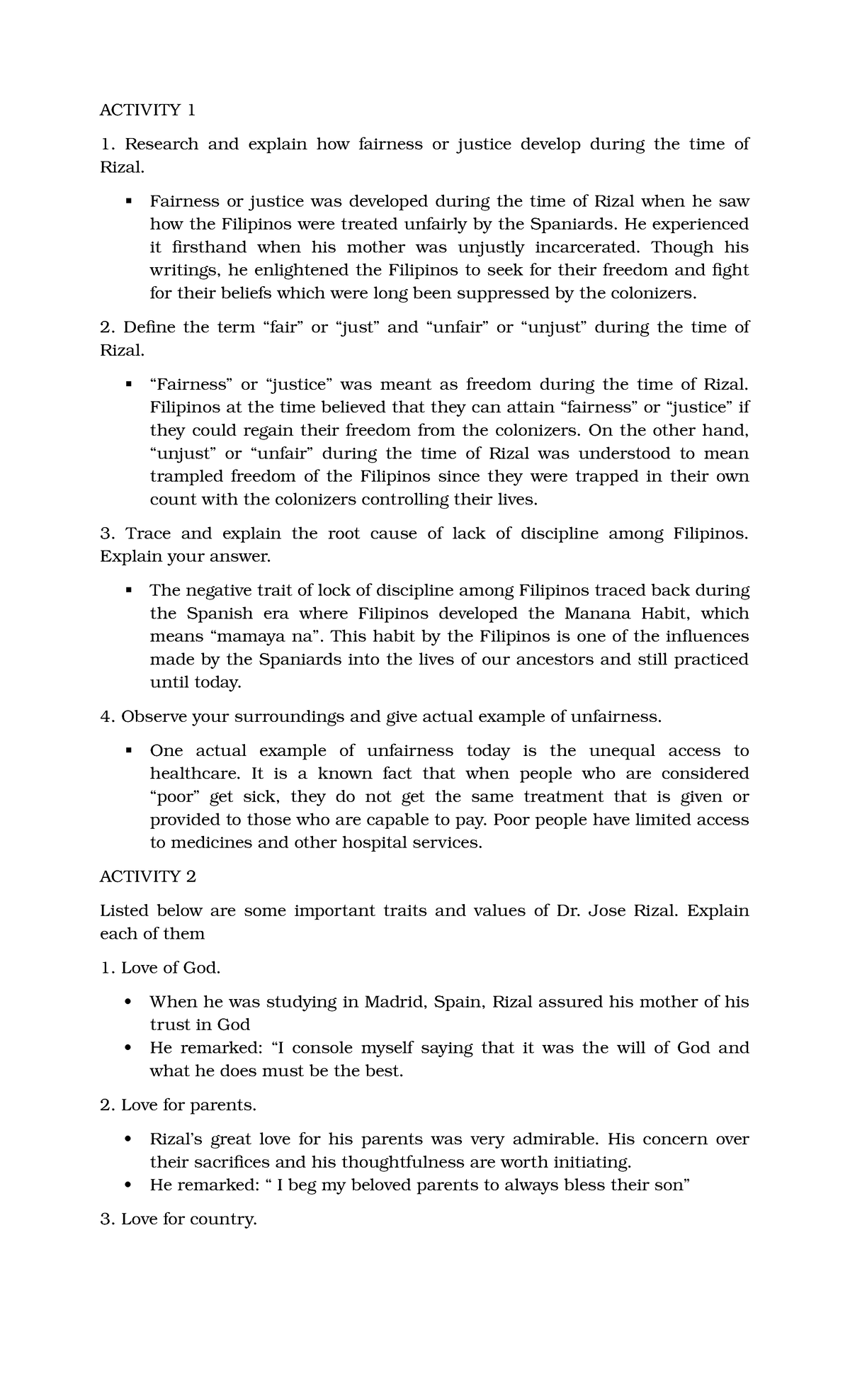 ACTIVITY 1 - ITS ALL ABOUT THE LIFE AND WORK OF DR. JOSE RZAL FOR 1ST ...