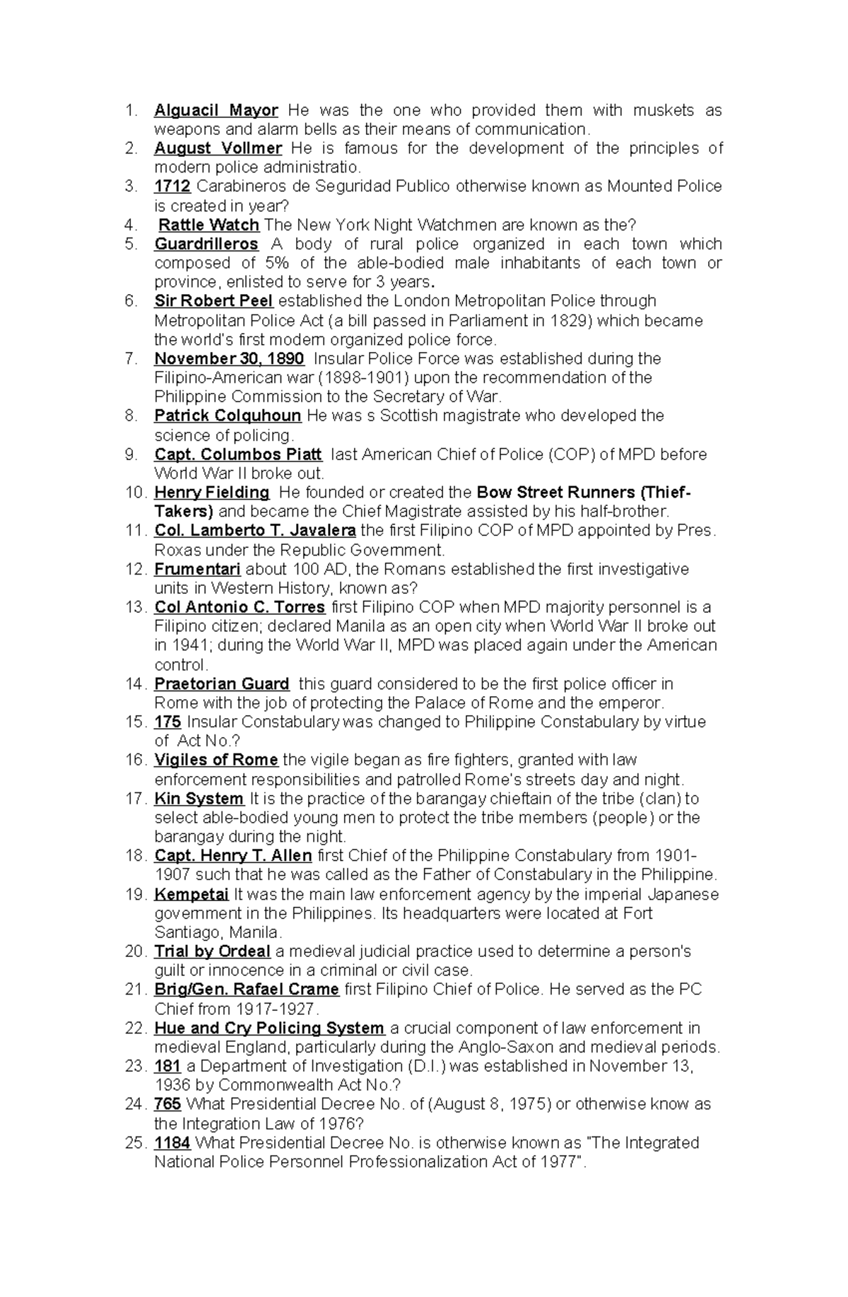 Reviewer - Alguacil Mayor He was the one who provided them with muskets ...