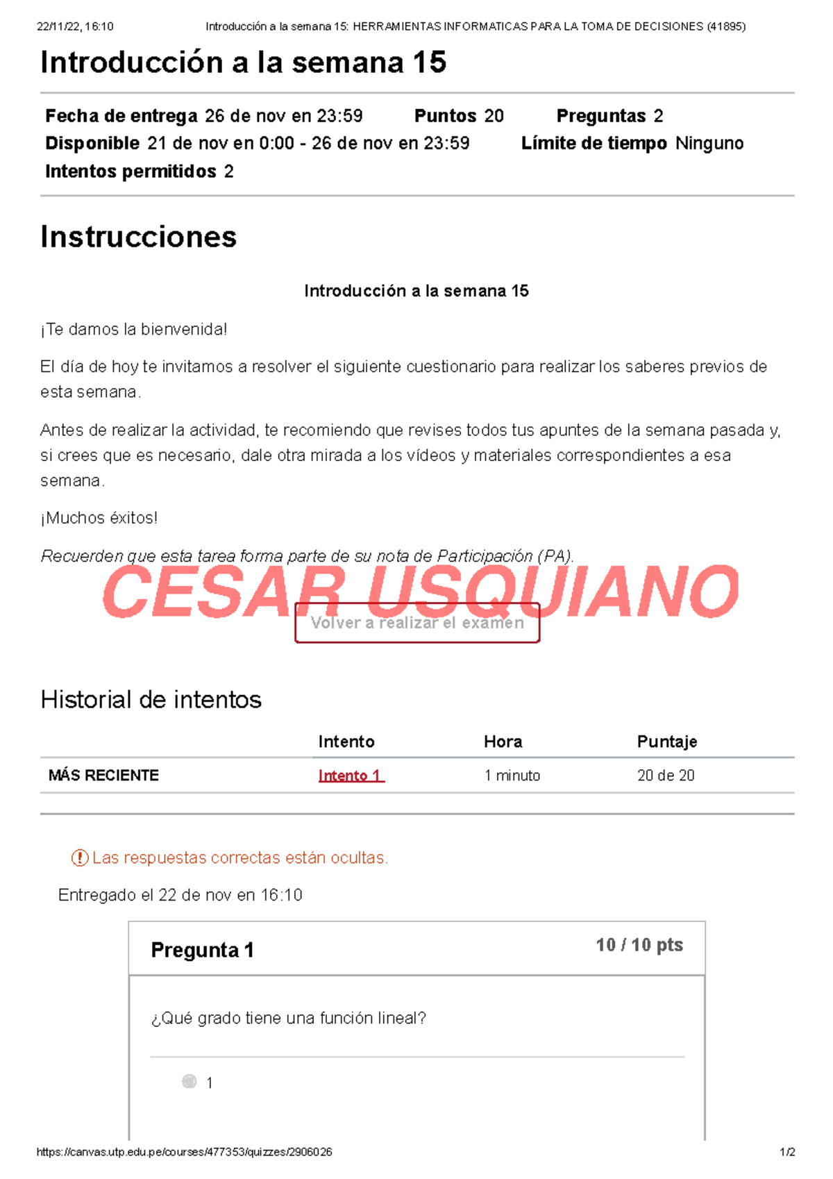 Introducción a la semana 15 Herramientas Informaticas PARA LA TOMA DE Decisiones - 22/11/22, 16 ...