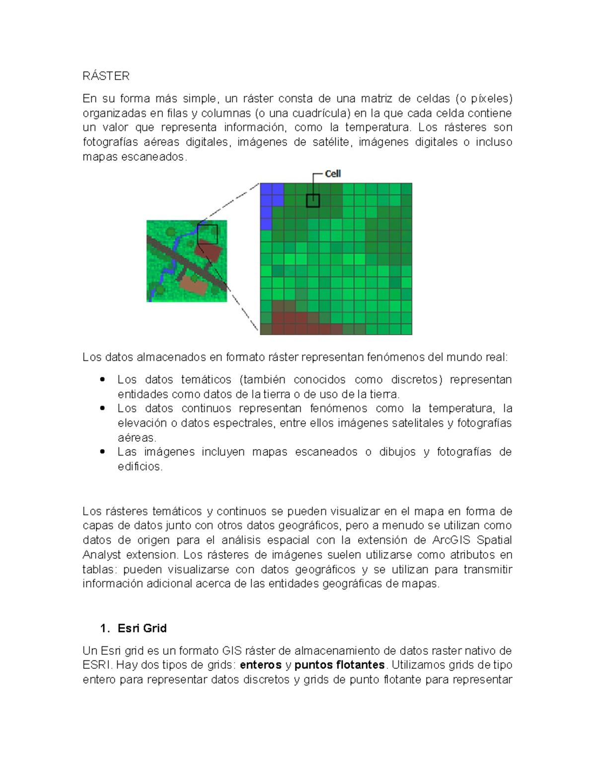 Ráster y sistemas operativos - RÁSTER En su forma más simple, un ráster ...