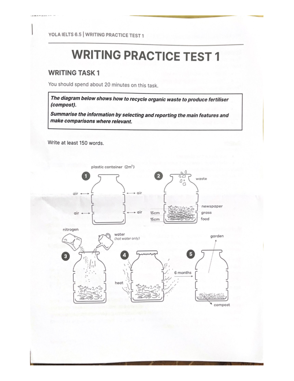 Writing Practice TEST 1 - English Business - Studocu