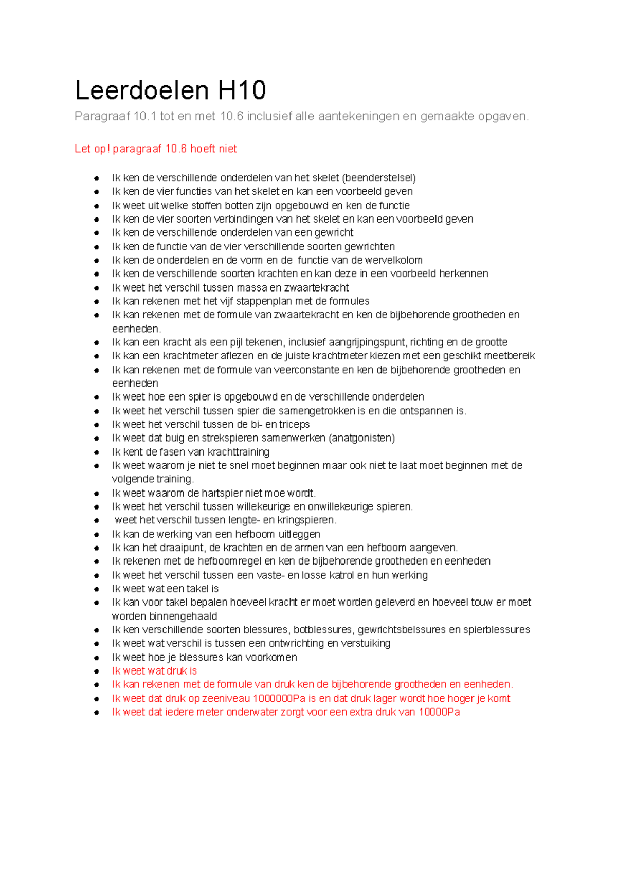 Leerdoelen H10 BVA - ja ik vind dit een goeie beschrijving - Leerdoelen ...