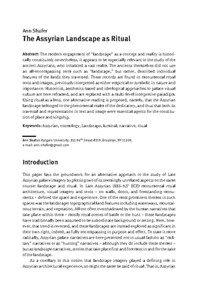 Pictorial narrative in Assyrian Art. The continuos style applied to the ...