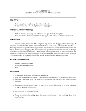 Lab Report Slump Test of Concrete Mix - LABORATORY REPORT SLUMP TEST OF ...