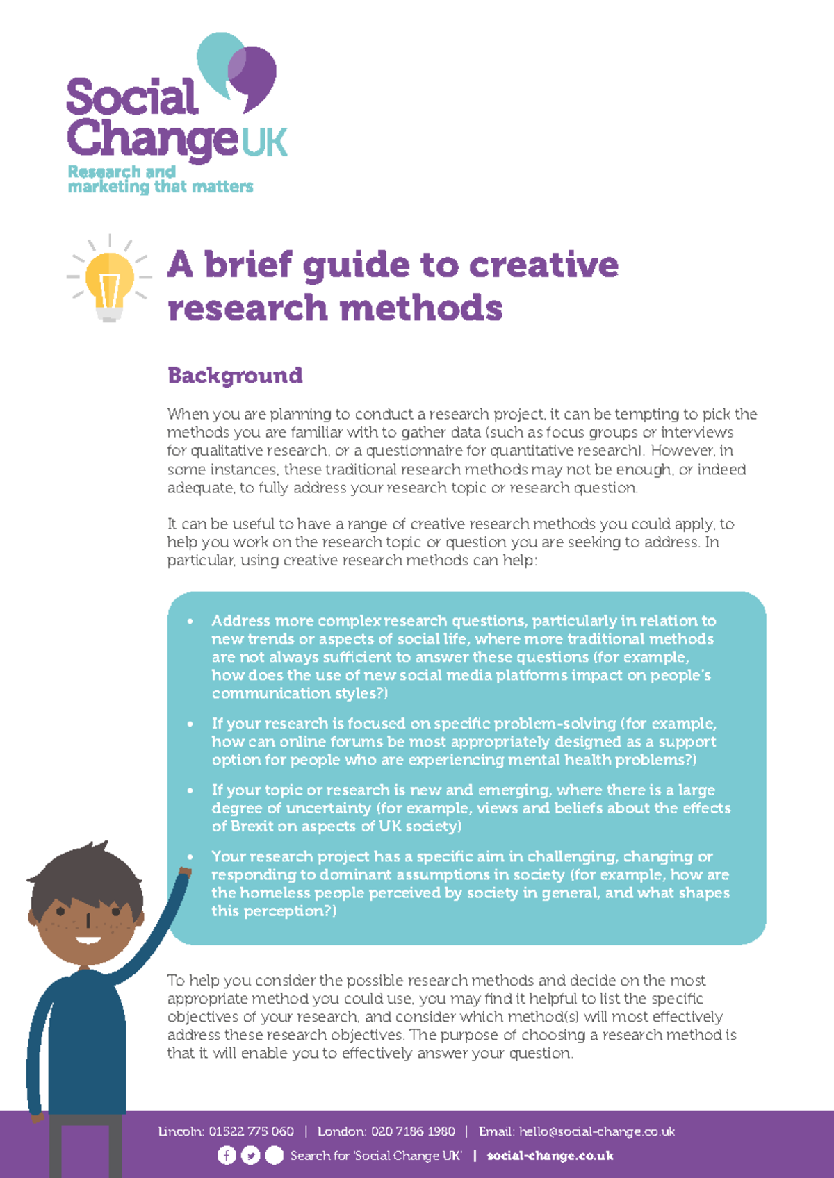 Knowledge Hub - Creative Research Methods - Lincoln: 01522 775 060 ...