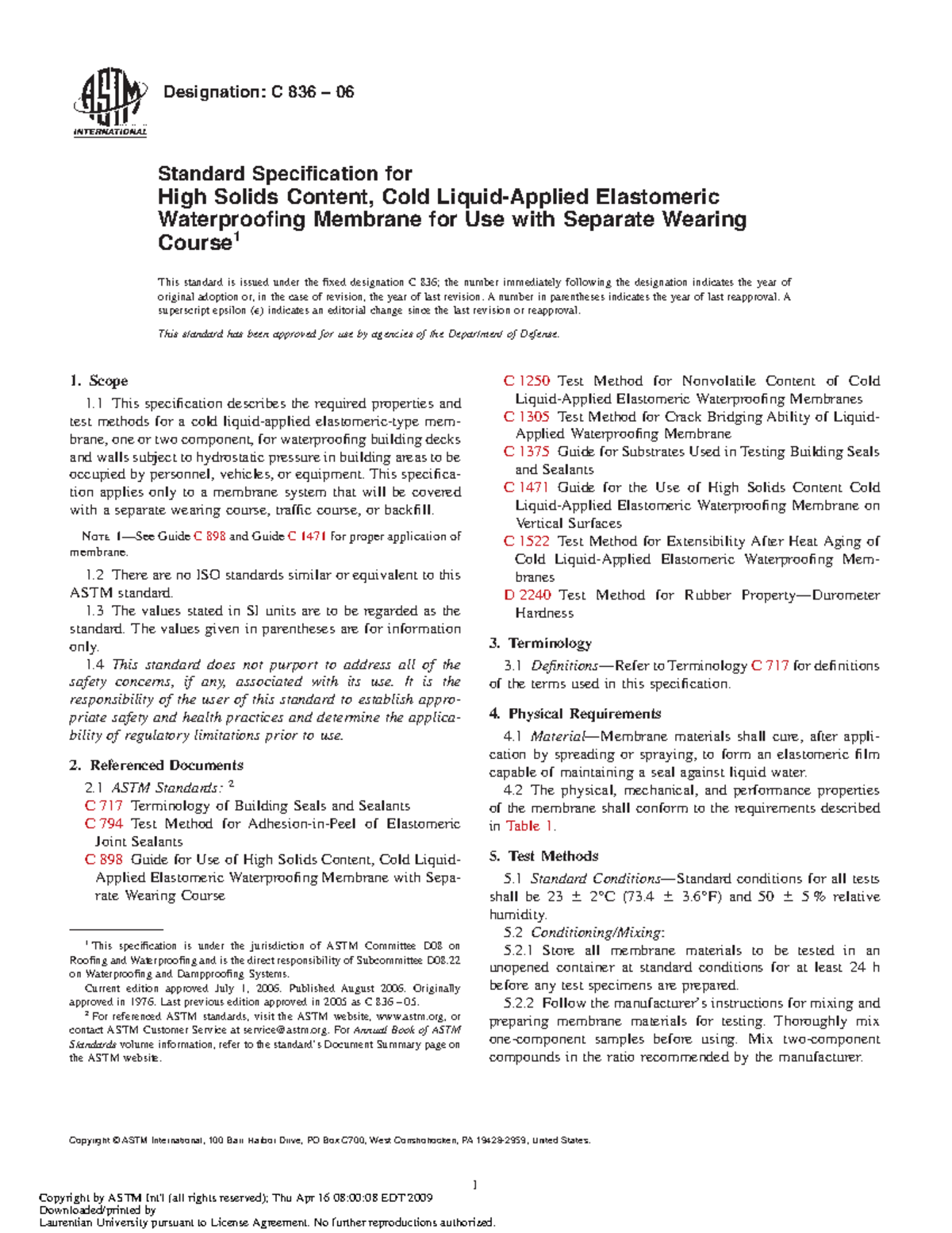 C836 - Designation: C 836 – 06 Standard Specification for High Solids ...