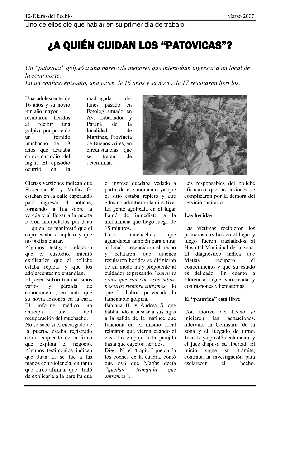 Caso patovicas CIVU - Xdff - 12-Diario del Pueblo Marzo 2007 Uno de ...