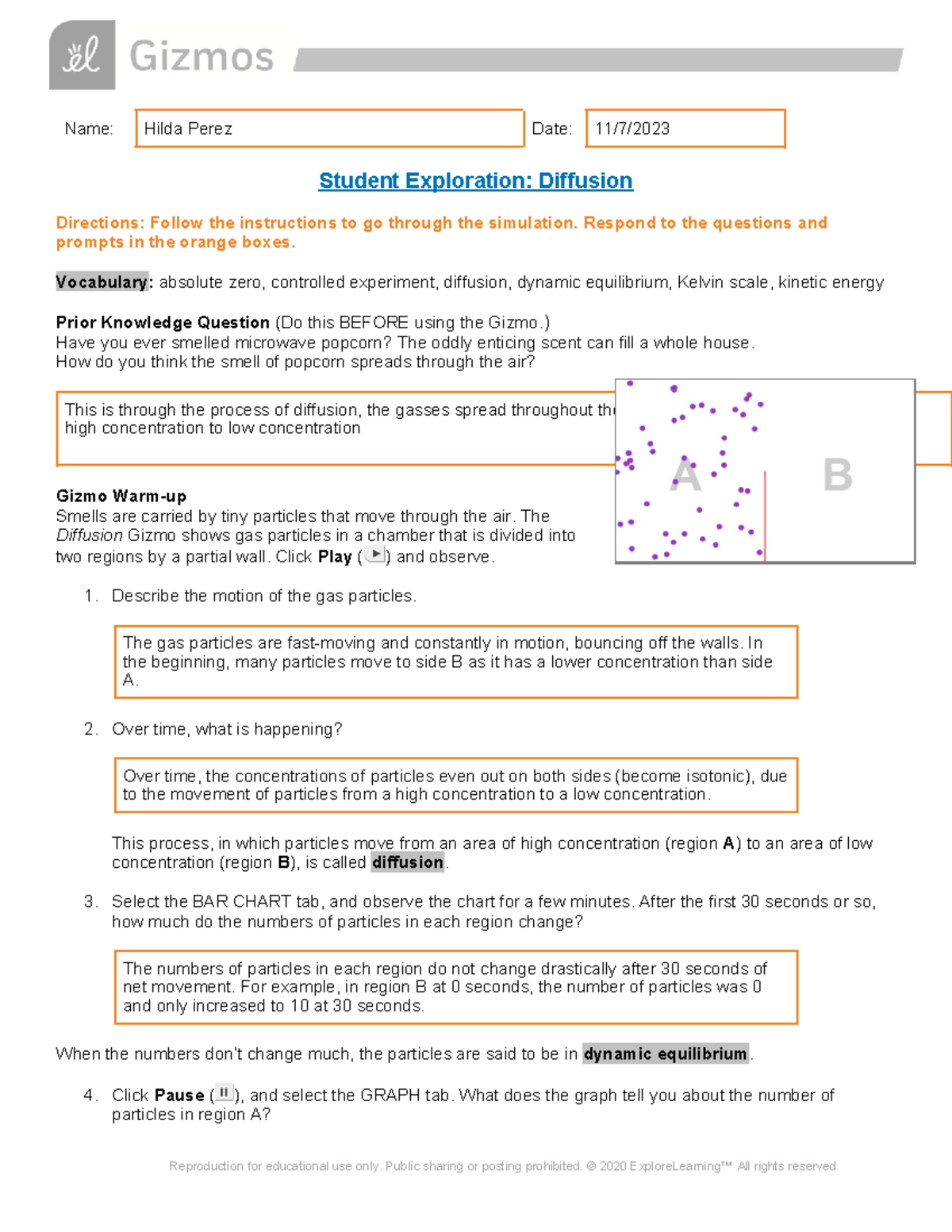 Copy of Diffusion SE - work - Name: Hilda Perez Date: 11/7/ Student ...