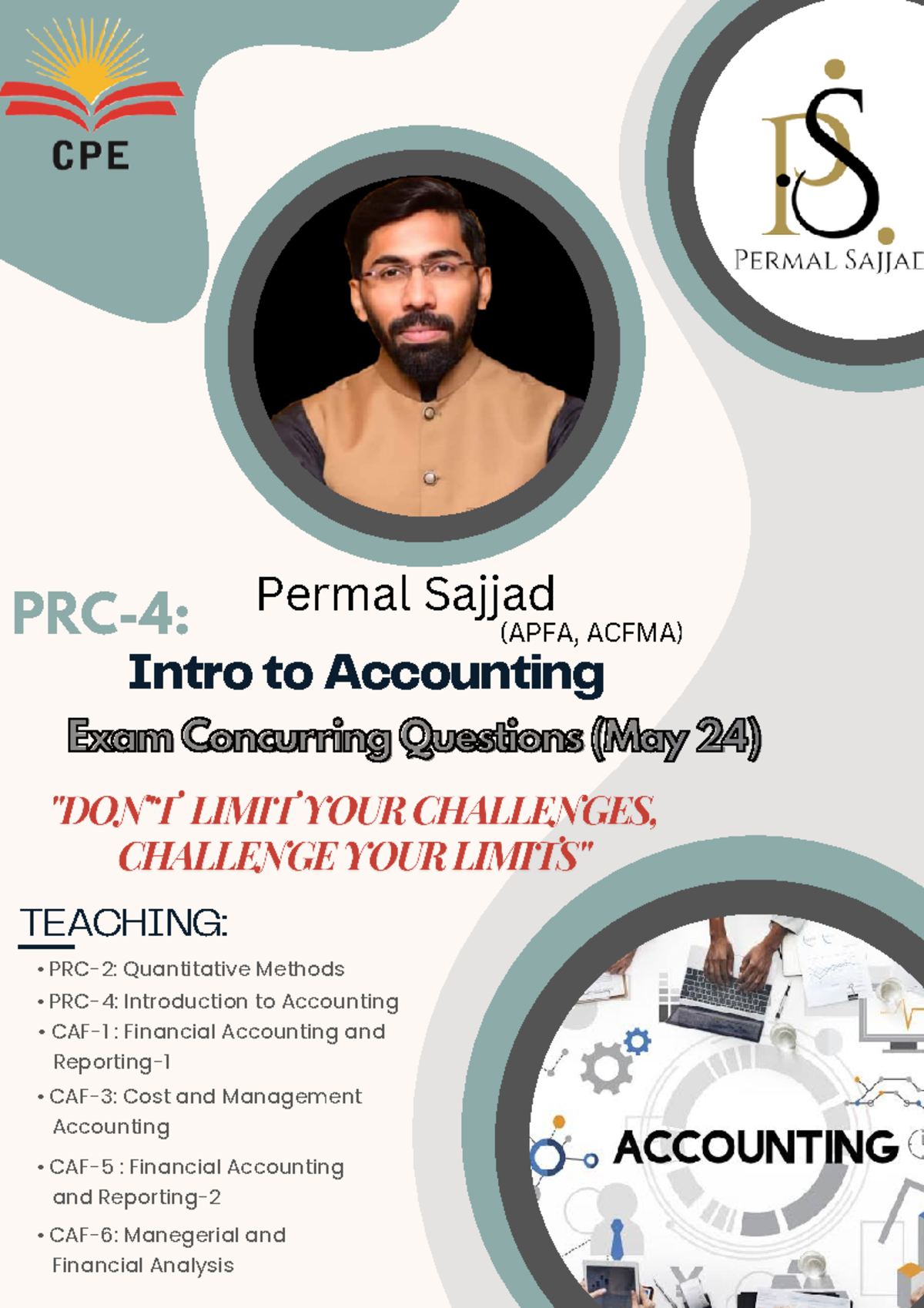 ITA by Permal Sajjad - May 2024 - Exam Concurring Questions (May 24 ...