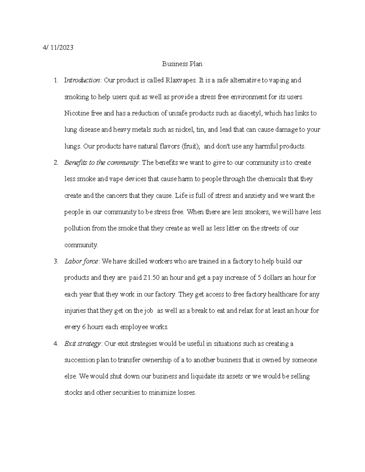 Shark Tank - Project - 4/ 11/ Business Plan Introduction: Our product ...