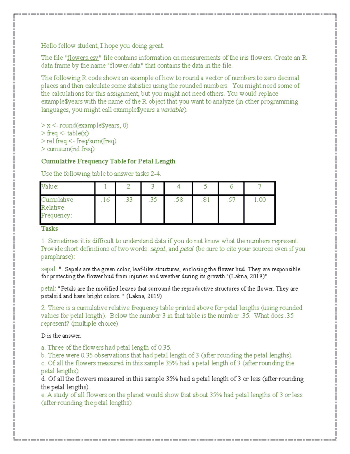 Assignment 2 - Hello fellow student, I hope you doing great. The file ...