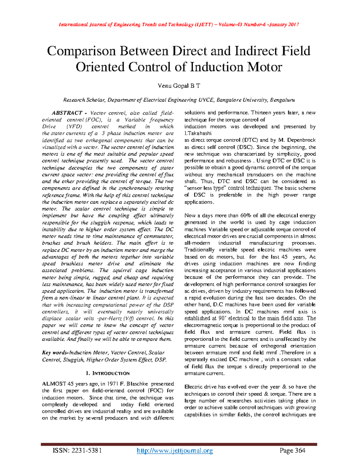 Dfoc vs ifoc - foc - Comparison Between Direct and Indirect Field ...